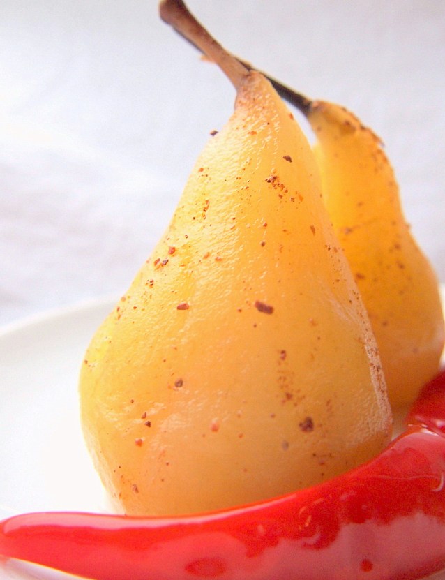 Poached pears with ginger, chilli pepper and star anise | Lucie Loves Food